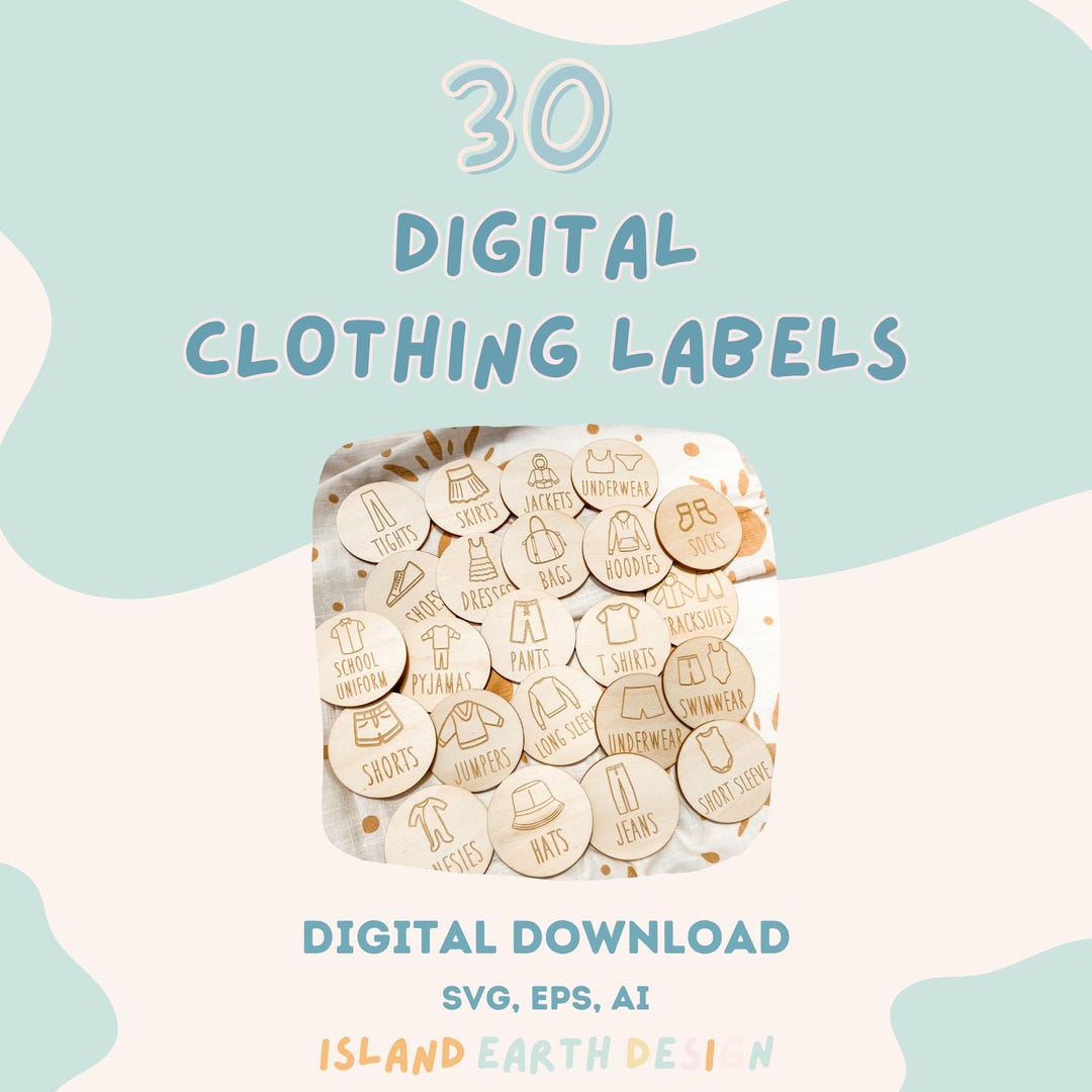 Digital Clothing Storage Labels | Ikea Trofast Labels | Digital File ...