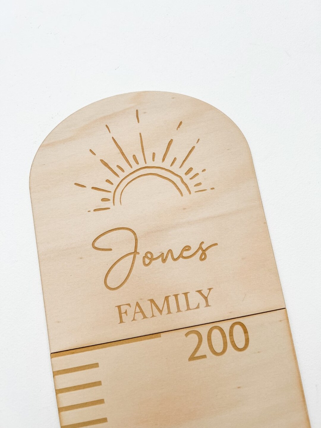 Personalised Growth Chart, Height Chart Sun Family - Etsy