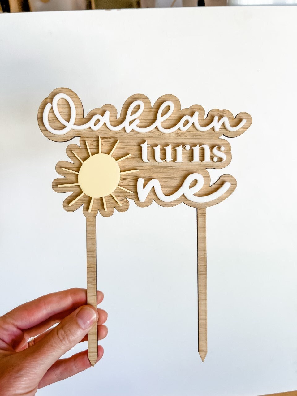 Sun Cake Topper Double Layered First Trip Around the Sun - Etsy Australia
