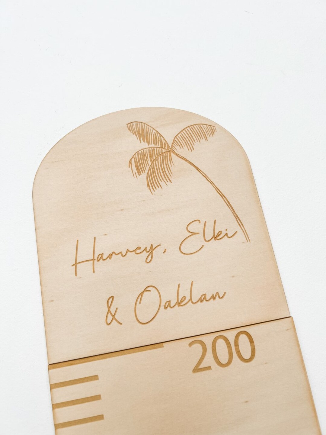 Personalised Growth Chart, Height Chart Palm Individual Names - Etsy