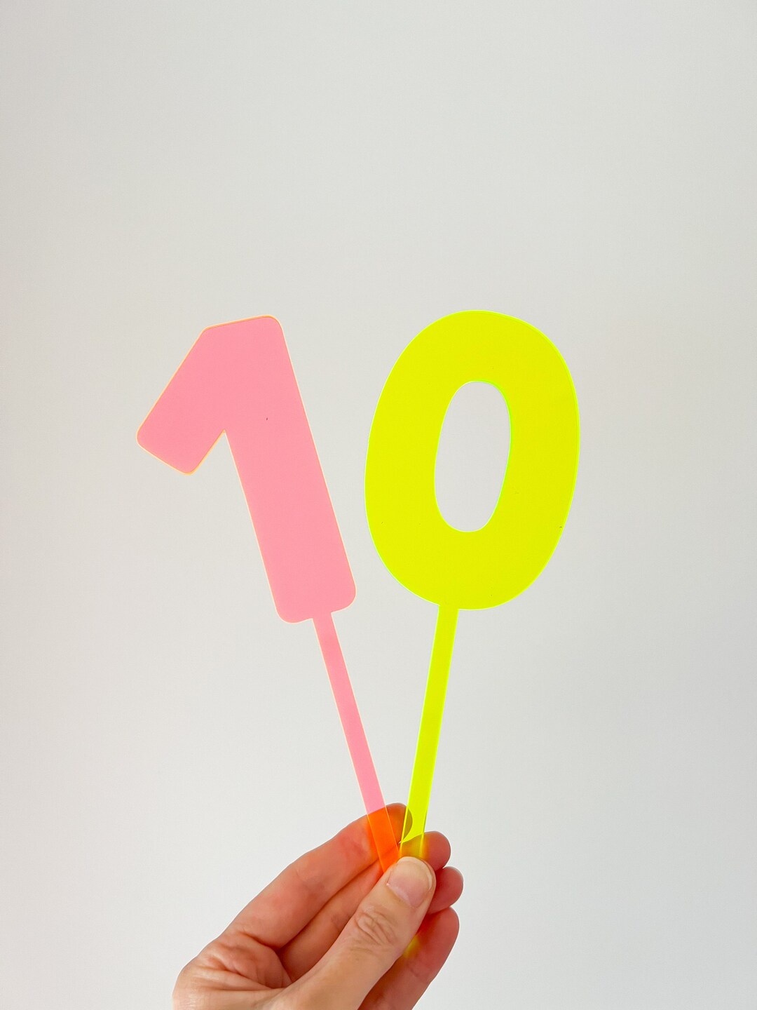 Large Number Cake Topper Fluoro - Etsy