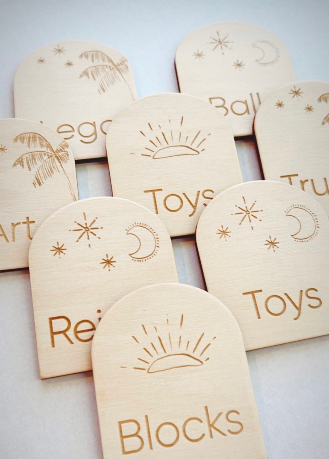 Wooden Toy Labels Personalised Arch Trofast Toy Labels - Etsy