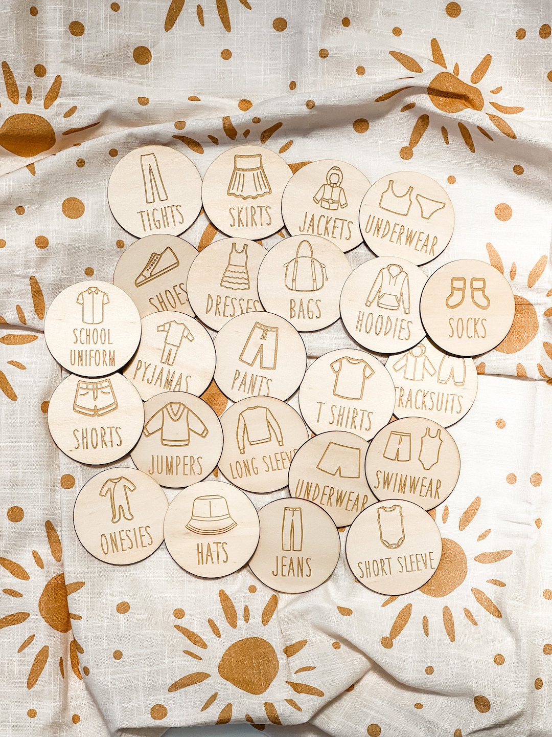 Wooden Wardrobe Labels Kids Clothing Labels - Etsy Australia