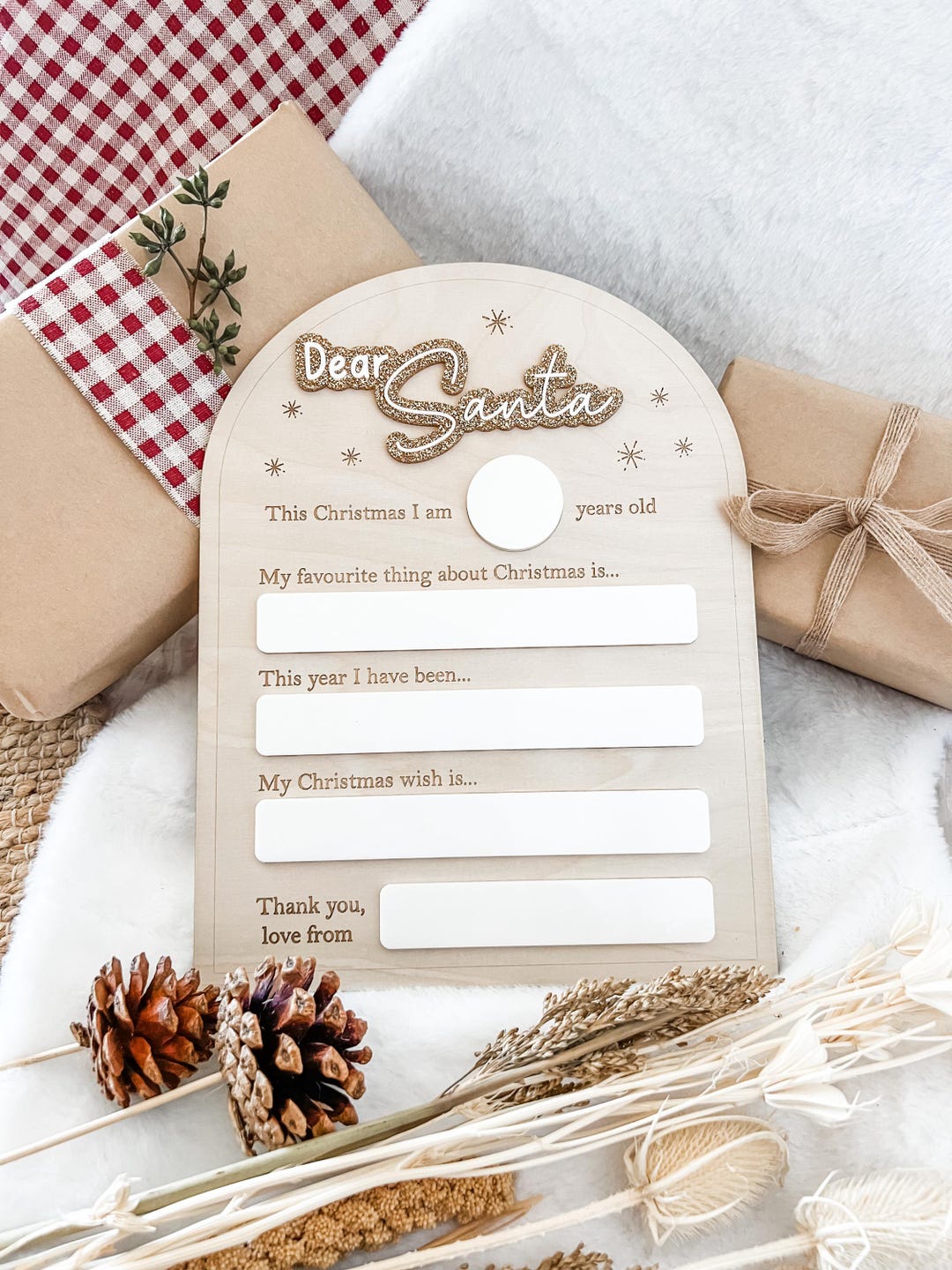 Dear Santa Wish List, Letter to Santa - Etsy