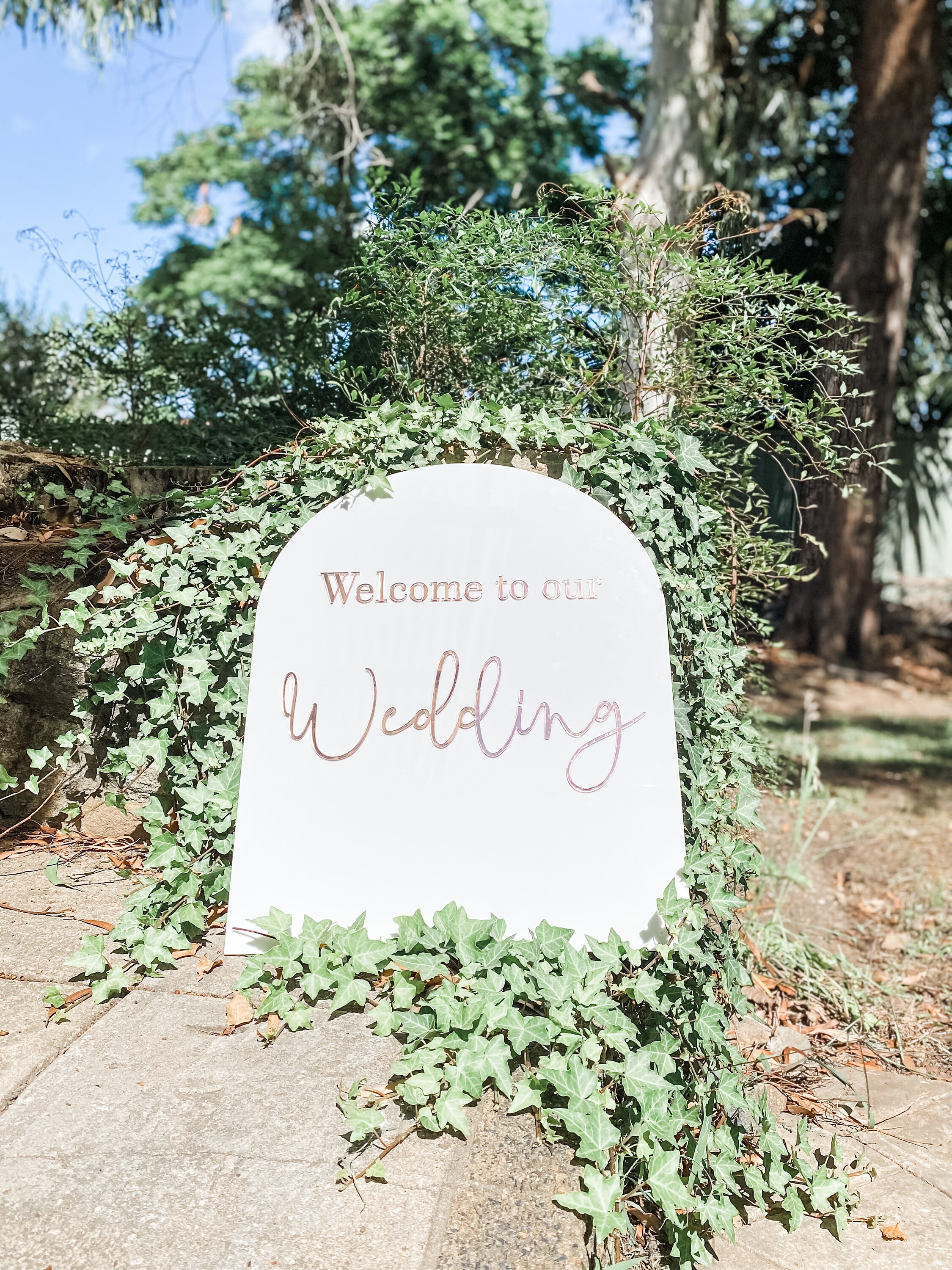 Welcome to our wedding arch sign | Etsy