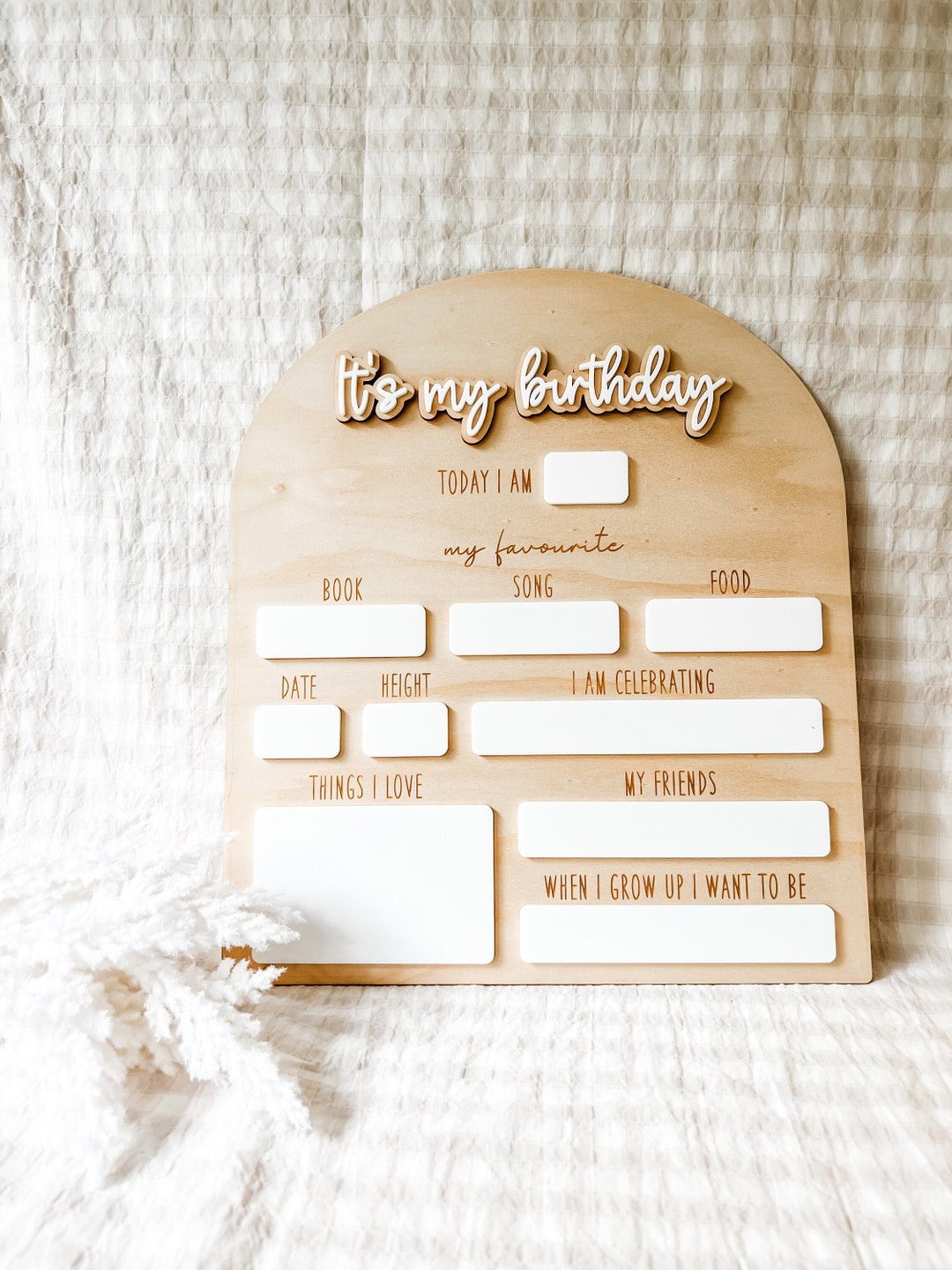 It's My Birthday Arch Board Script Font - Etsy