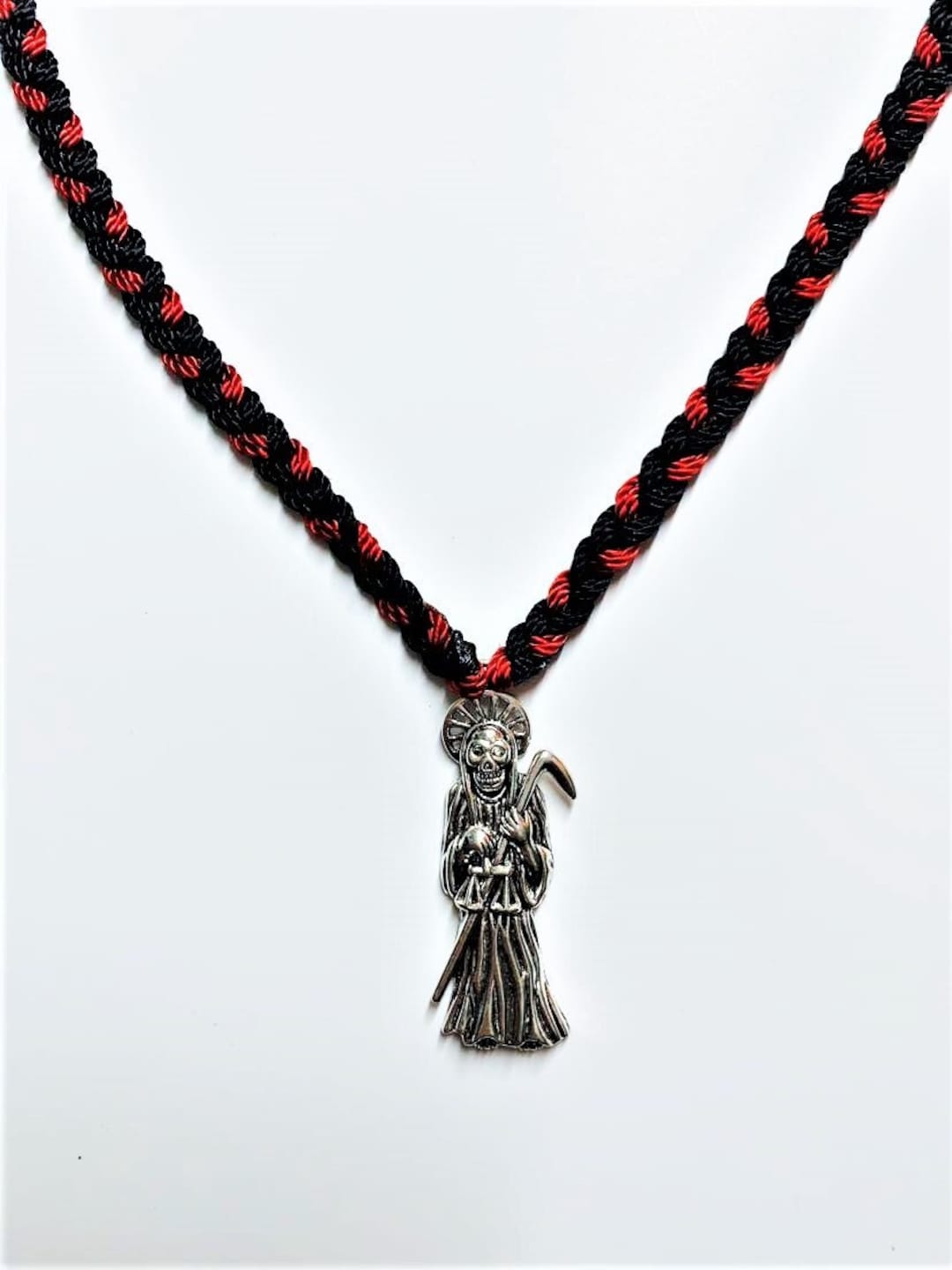 Santa Muerte Reversible Necklace Double Action Amulet Holy Death Gift ...