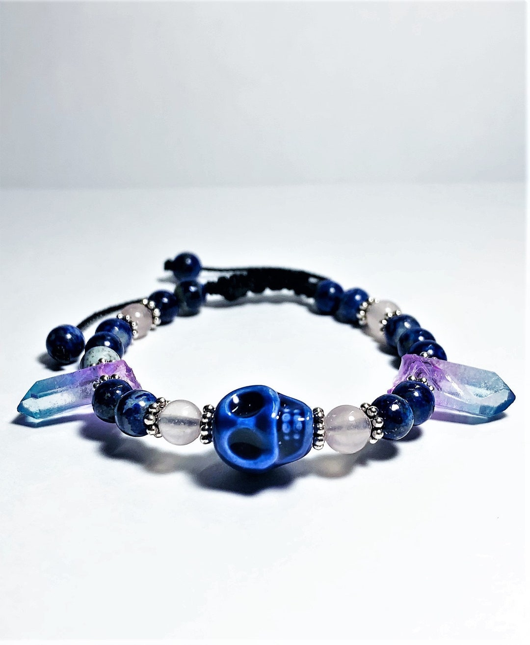 Santa Muerte Bracelet Holy Death Amulet Consecrated Santa Muerte Azul ...