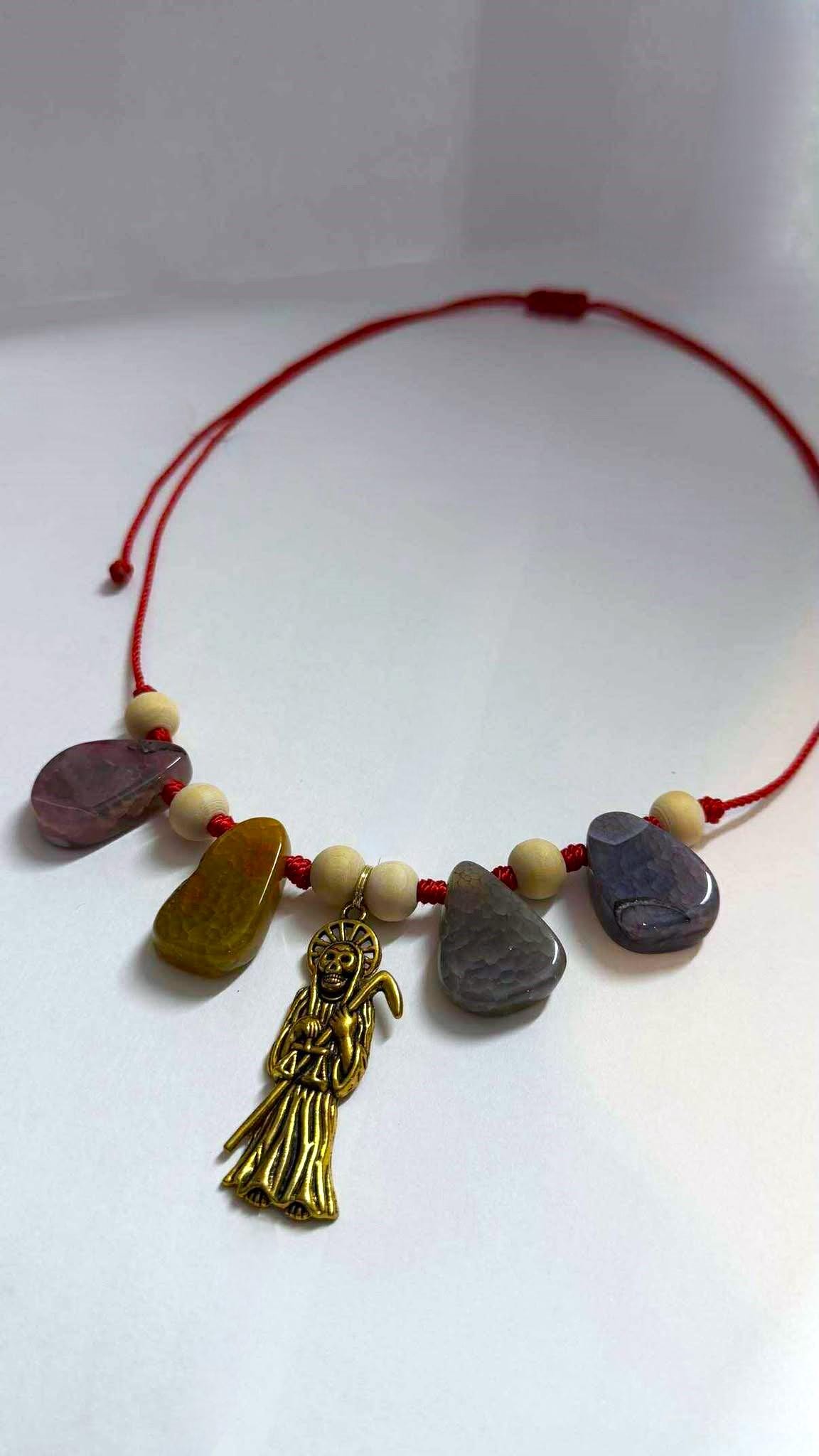 Blessed Santa Muerte Necklace, Holy Death Amulet, Spiritual Connection ...