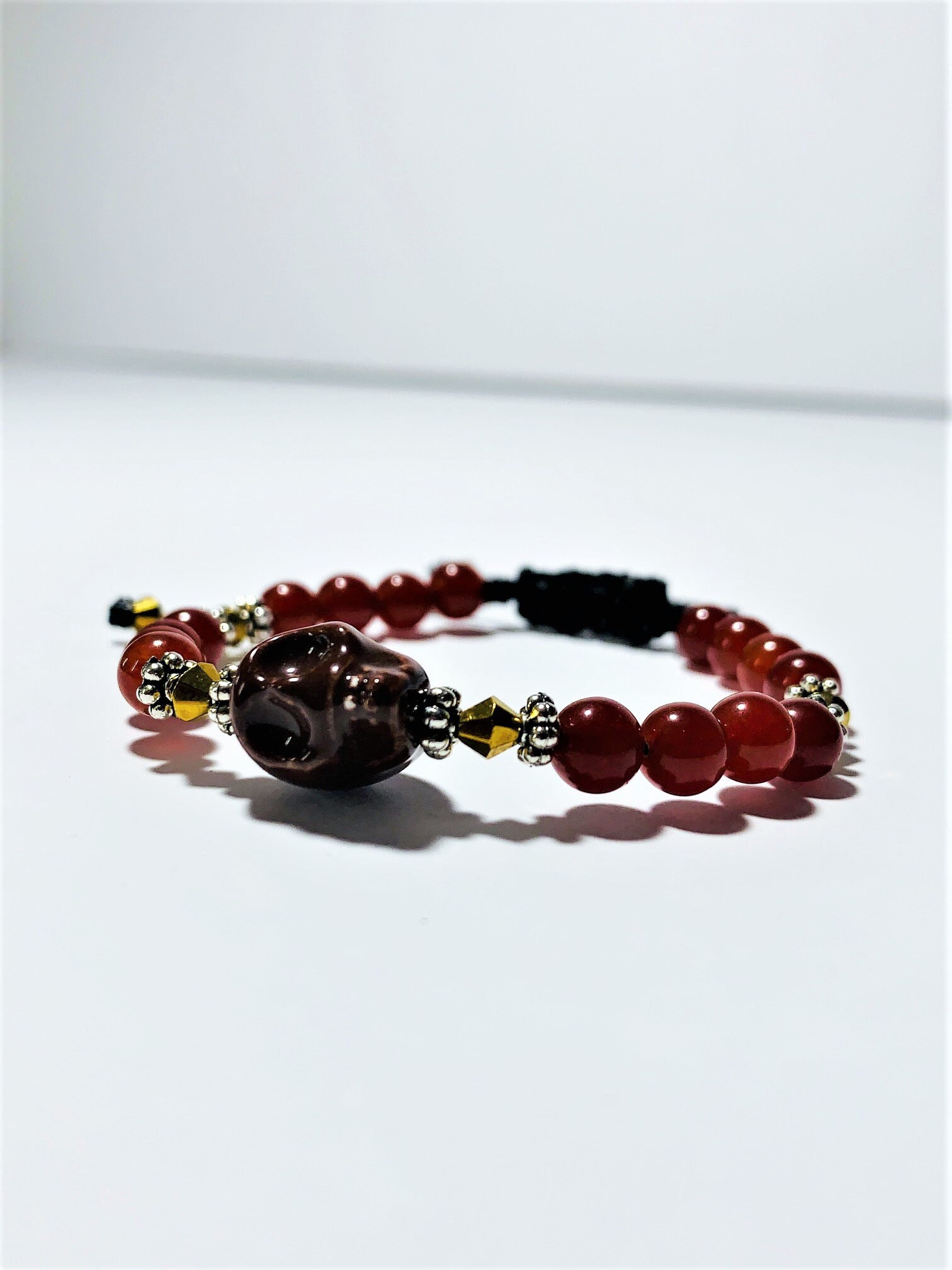 Santa Muerte Bracelet Holy Death Bracelet Skull Bracelet | Etsy