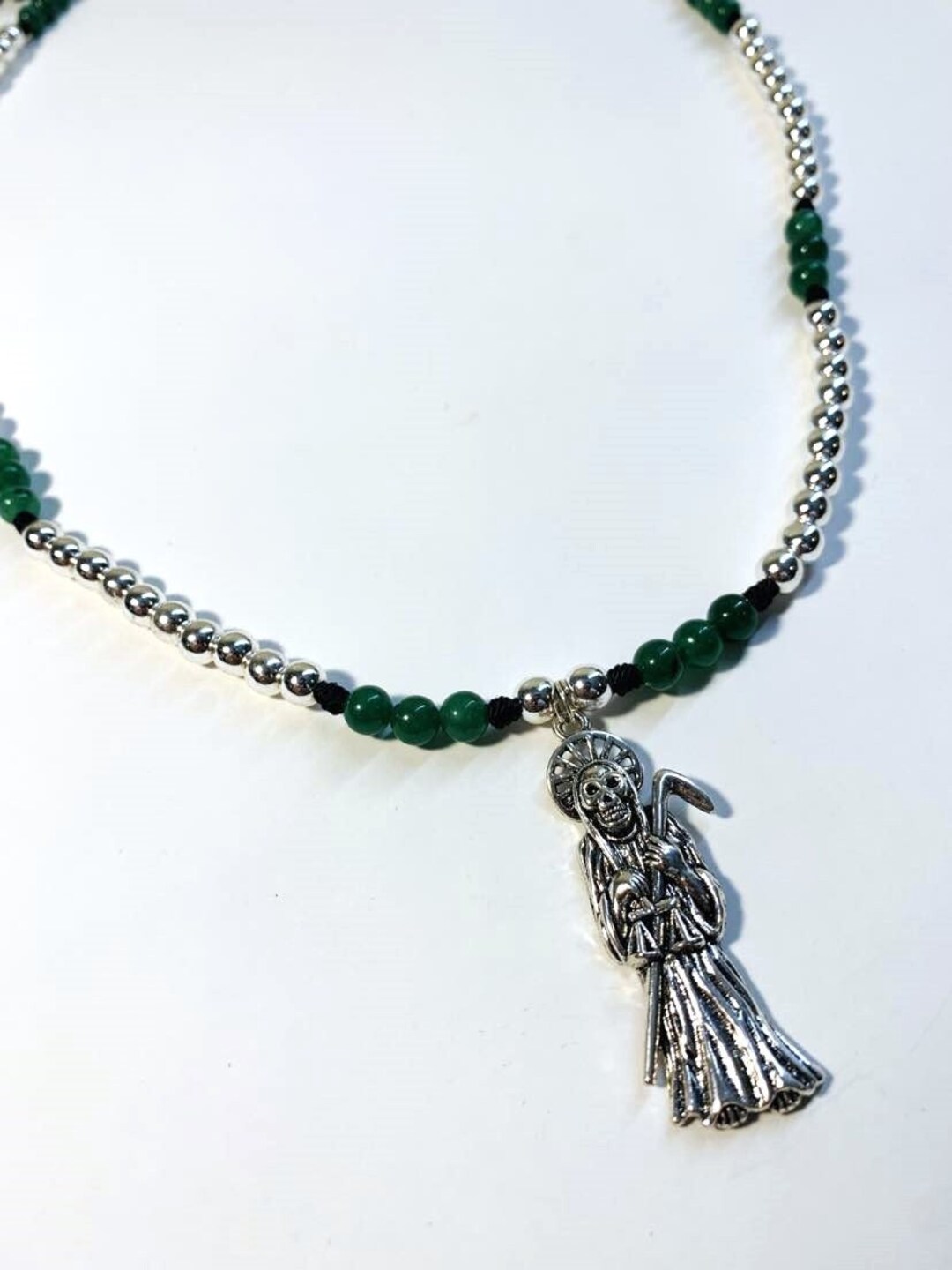 Consecrated Santa Muerte Good Fortune Amulet Holy Death Necklace Santa ...