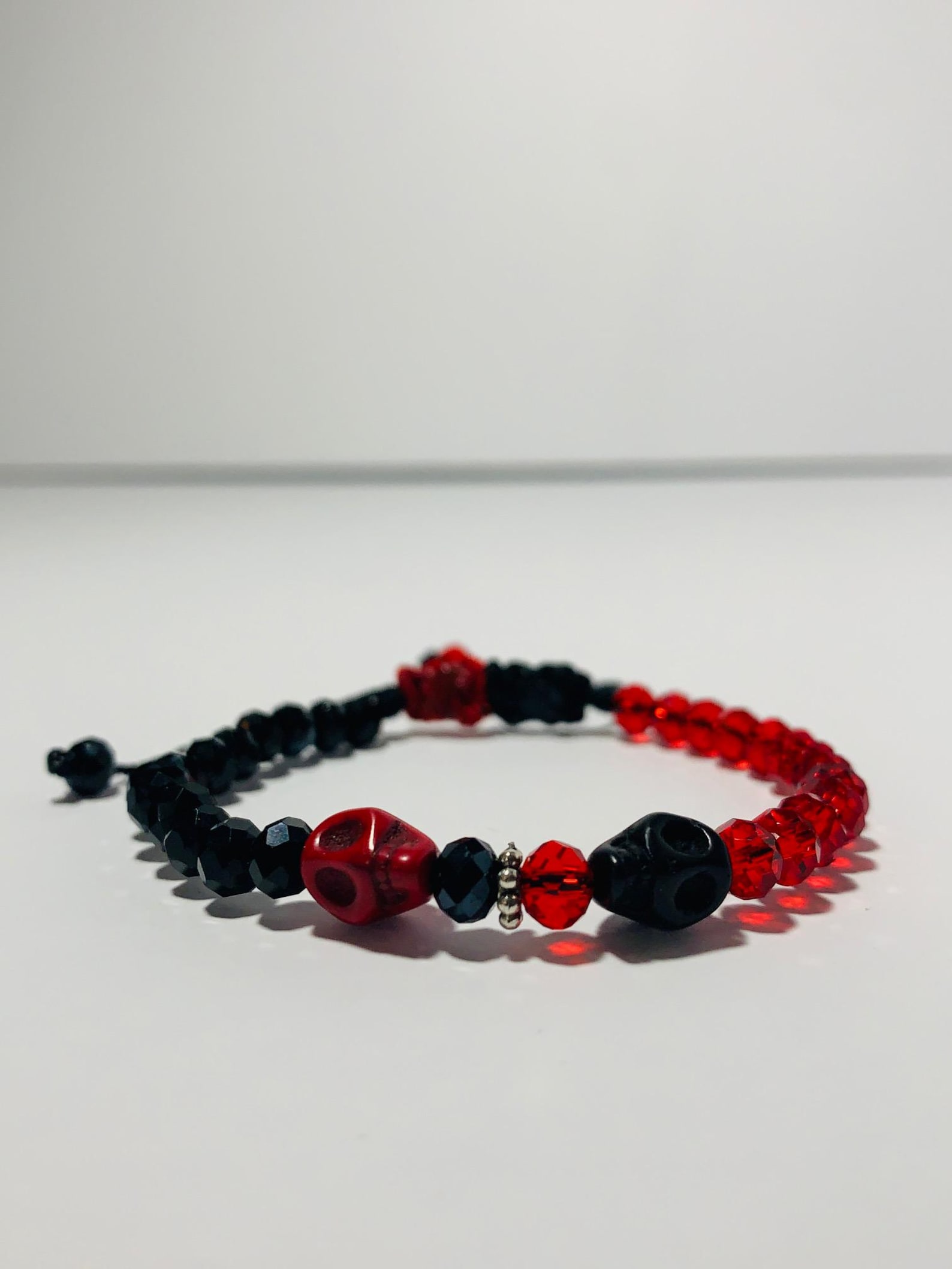 Blessed Santa Muerte Reversible Bracelet: Curse Reversal, Red & Black ...