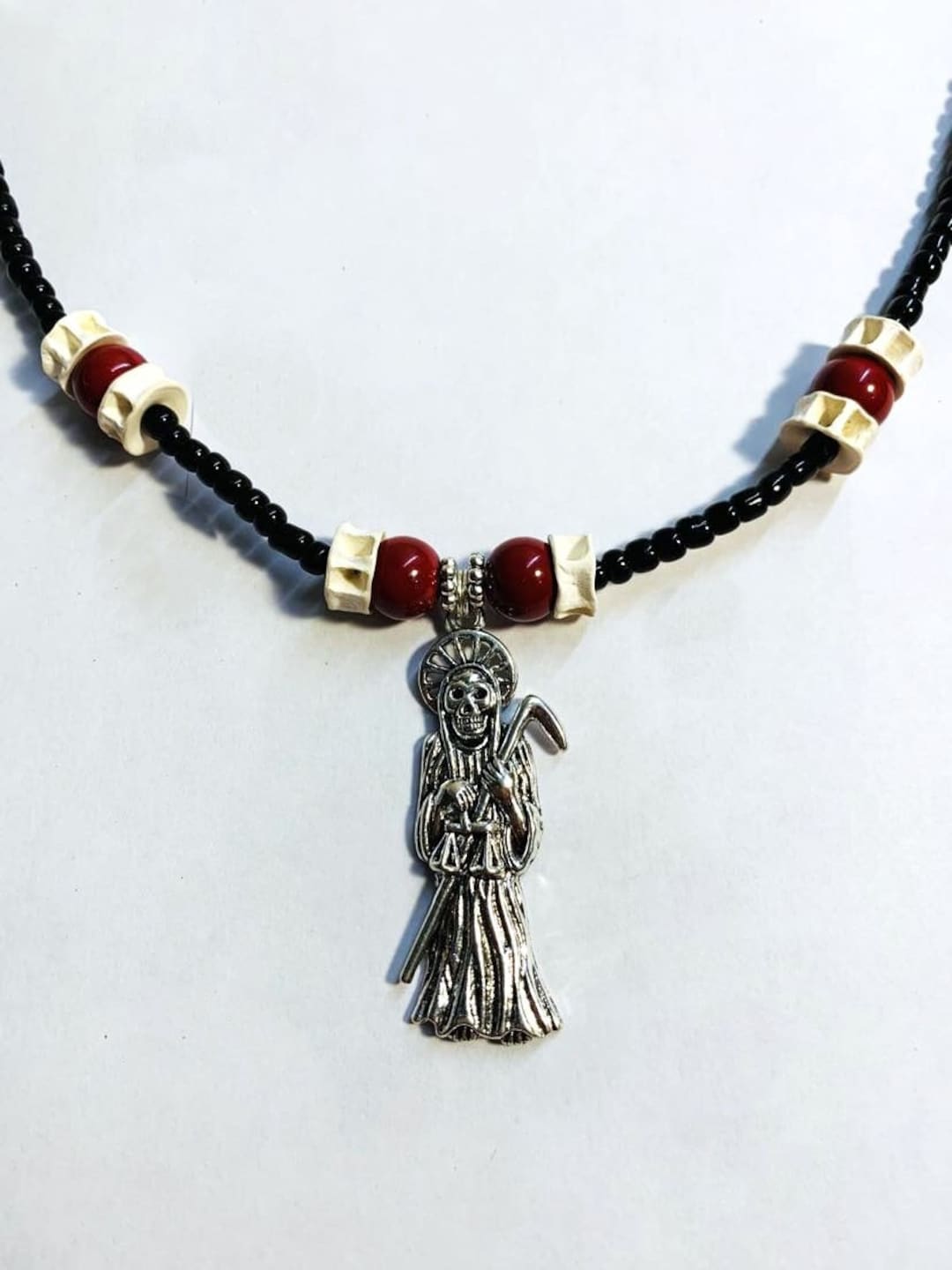 Consecrated Santa Muerte Necklace, Holy Death Necklace, Santa Muerte ...