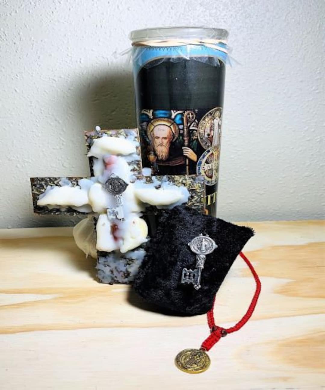 Break Hex Candle Kit: Witchcraft Protection, St Benedict, Exorcism - Etsy