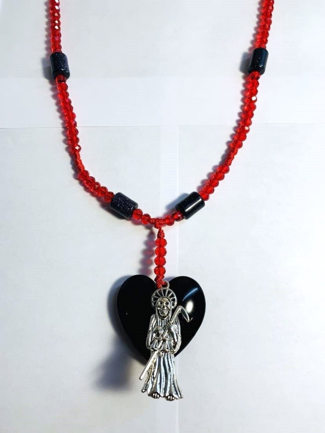 Consecrated Santa Muerte Necklace, Love and Protection Amulet, Holy ...