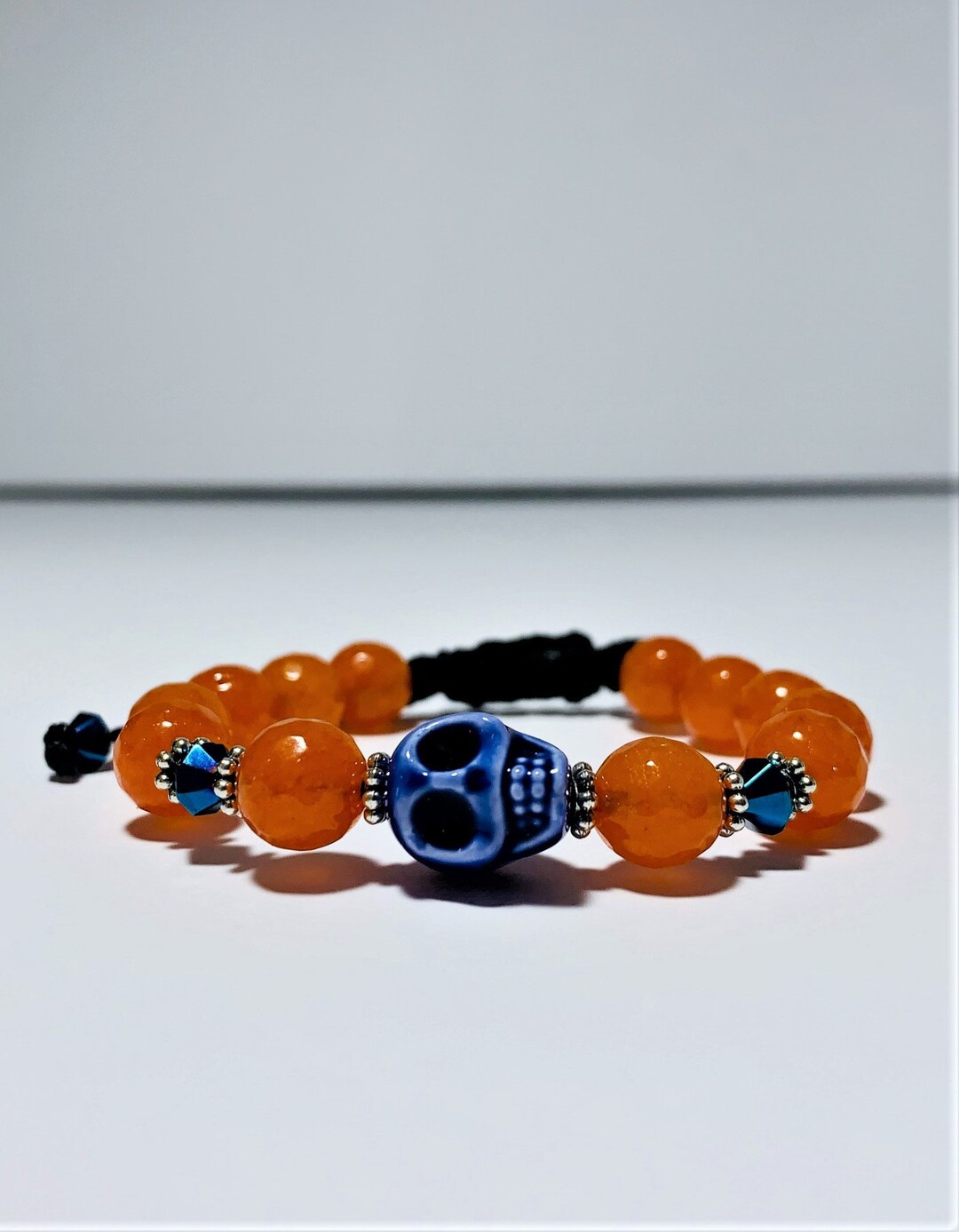 Santa Muerte Bracelet Skull Bracelet Holy Death Amulet - Etsy