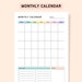 Monthly Planner Printable Vertical Calendar With Notes and to Do List ...