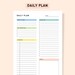 Daily Planner Printable Goal Planner | Daily to Do List With Time ...