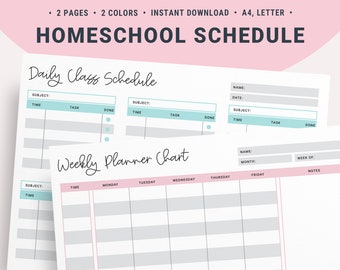 Editable Kids Weekly Planner Schedule Chart Kids Daily | Etsy