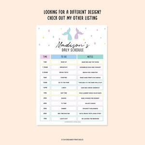 Editable Kids Daily Planner, Kids Schedule Printable, Schedule for Kids ...