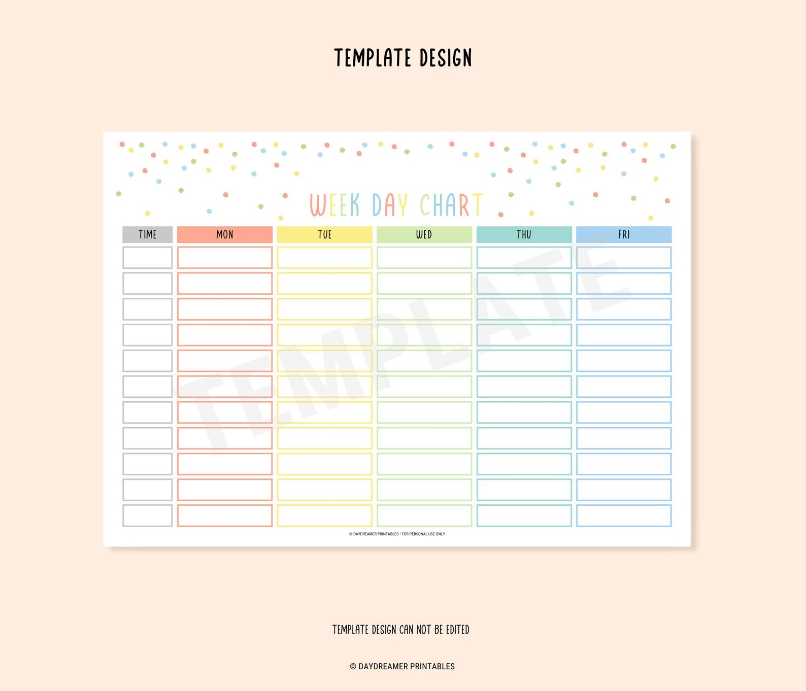 Editable Kids Week Day Planner, Kids Weekly Schedule Chart, Kids Weekly ...