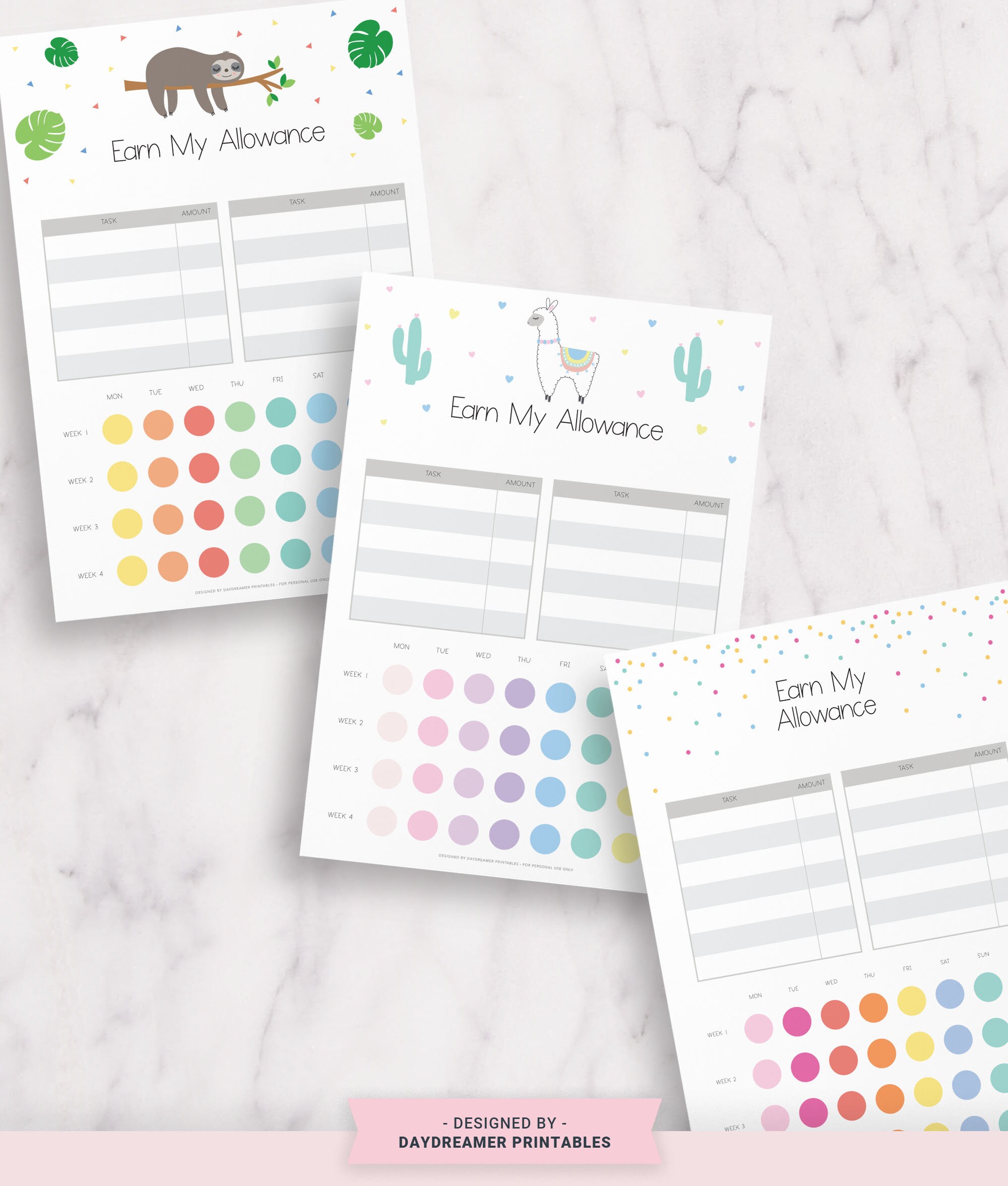 Kids Allowance Chart Printable Editable Kids Chores - Etsy Australia