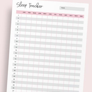 Sleep Tracker Printable, Sleeping Log, Sleep Journal, Self Care Chart ...