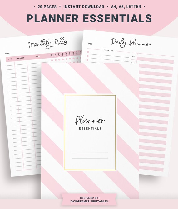 Planner Essentials Printable Daily Project Planner Bundle - Etsy