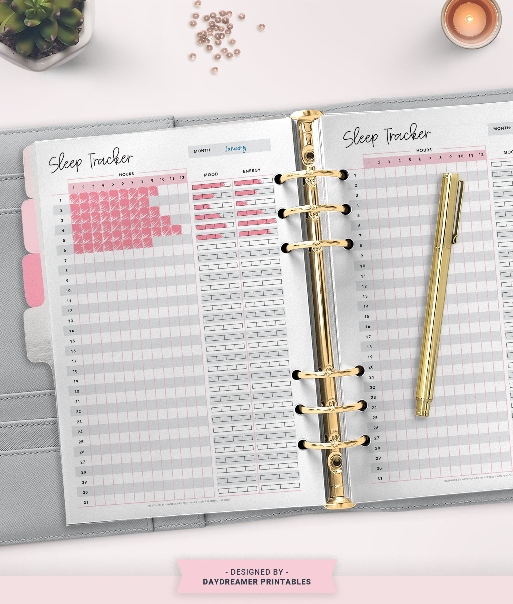 Sleep Tracker Printable, Sleeping Log, Sleep Journal, Self Care Chart ...