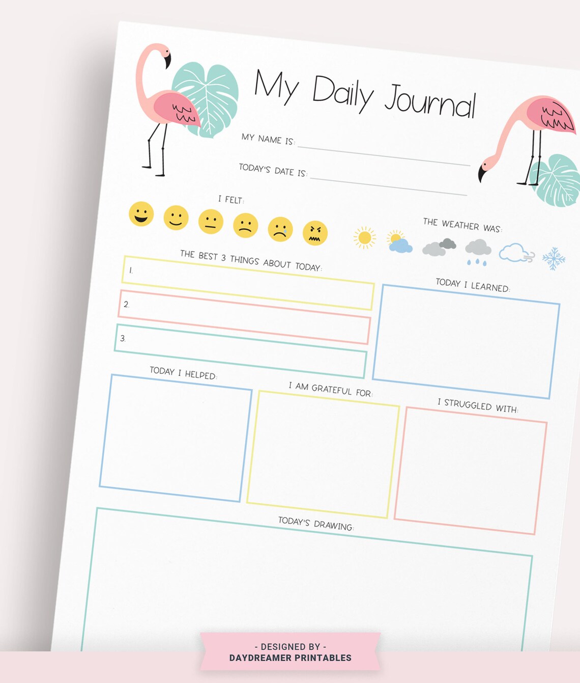 Kids Daily Journal Printable Journal for Kids Diary for - Etsy Australia