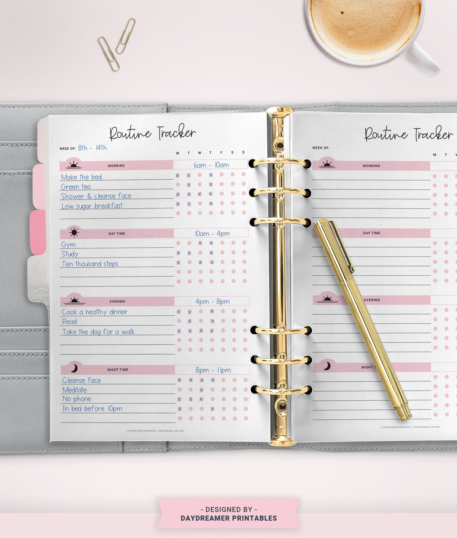 Daily Routines Printable Planner, Daily Routine Chart, Routine Tracker ...