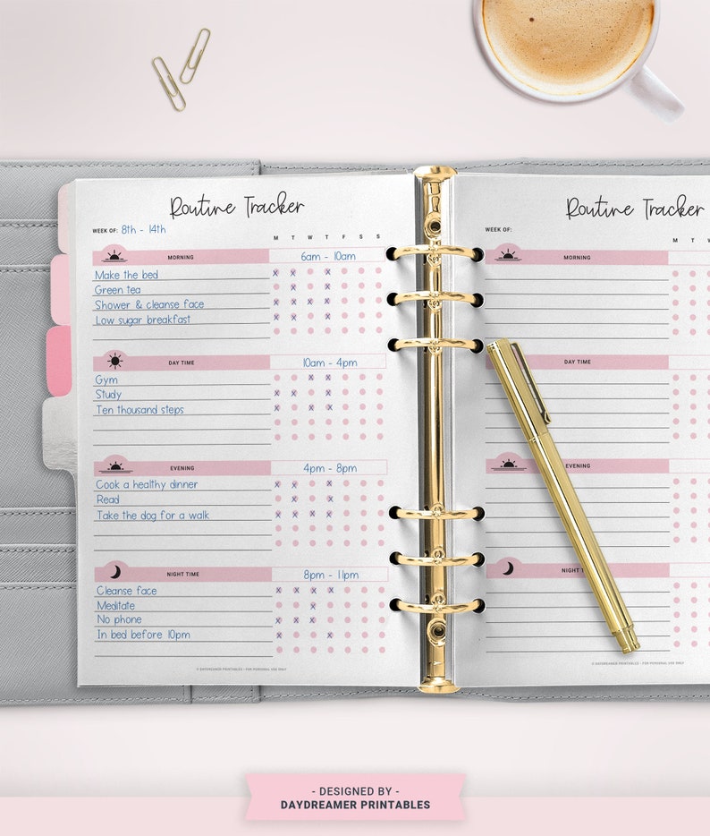 Daily Routines Printable Planner, Daily Routine Chart, Routine Tracker ...