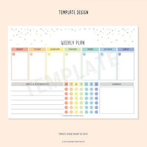 Editable Weekly Planner for Kids With Daily Calendar and ...