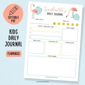Kids Daily Journal Printable, Journal for Kids, Diary for Children ...