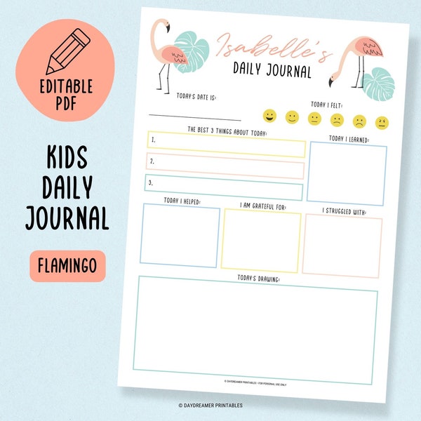 Daily Journal Printable - Etsy