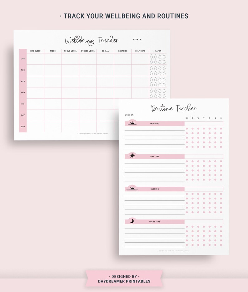 Self Care Planner Kit Self Care Journal Anxiety Relief | Etsy