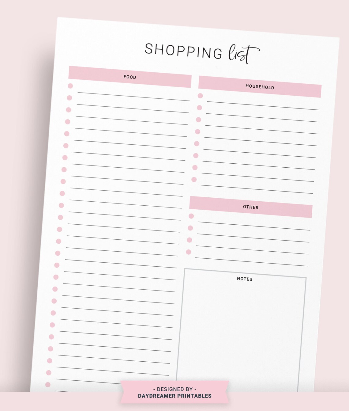 Printable Grocery List Template, Shopping List Printable, Grocery ...