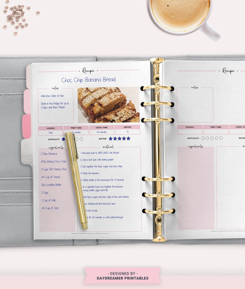 Editable Recipe Template, Printable Recipe Sheet, Recipe Book ...