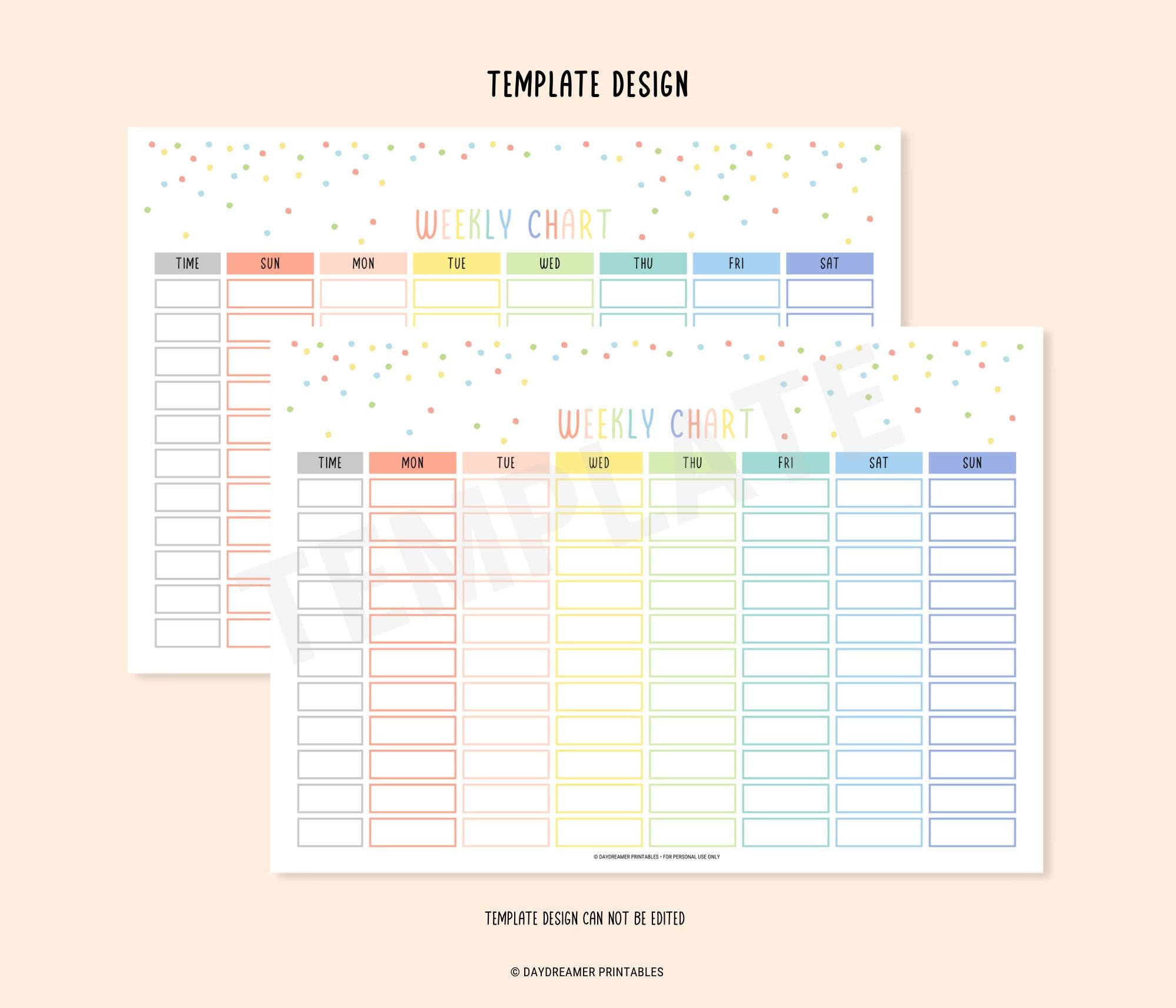 Editable Kids Weekly Planner Schedule Chart, Kids Daily Schedule ...