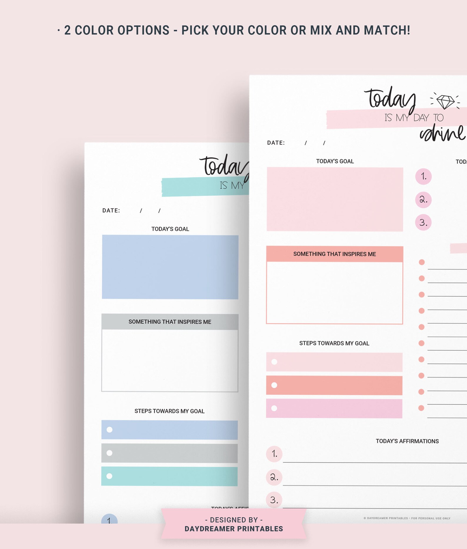 Gratitude Journal Printable, Goal Setting, Daily Gratitude Planner ...