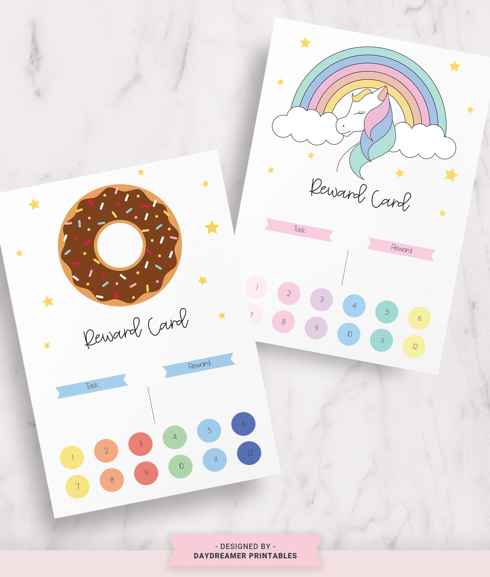 Kids Reward Card Editable Reward Chart for Kids - Etsy