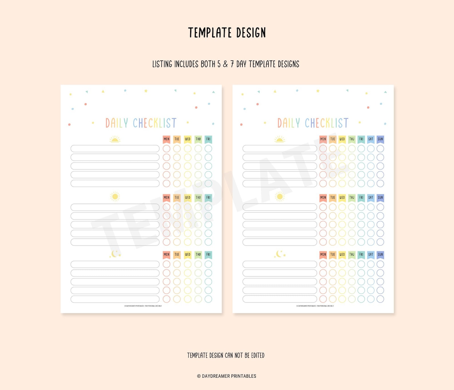 Editable Daily Routine Checklist for Kids, Printable Kids Routine ...