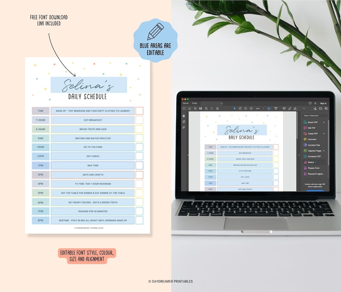Kids Daily Routine Checklist Printable | Kids Daily Chores List ...