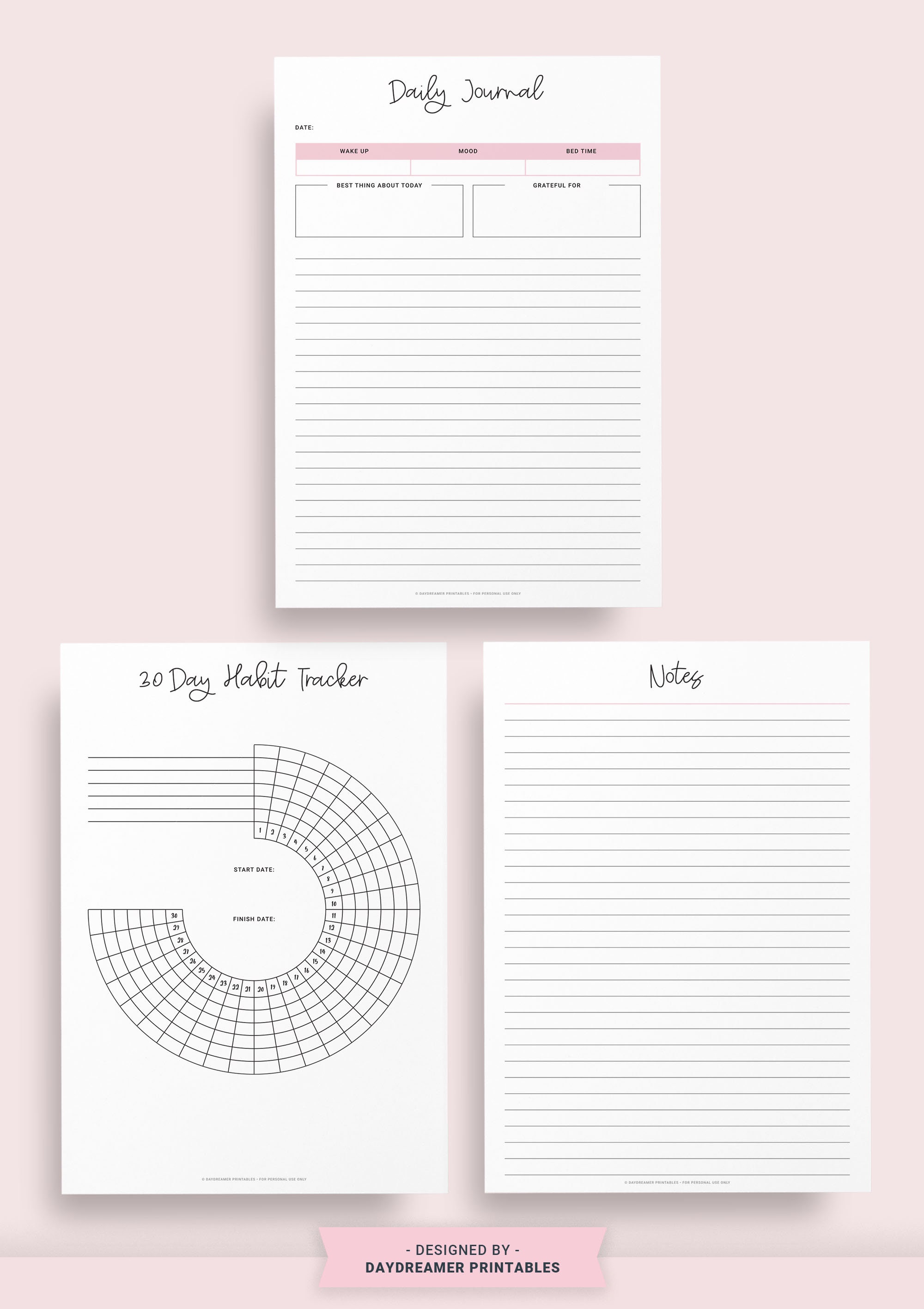 Planner Essentials Printable, Daily Project Planner, Bundle Undated ...