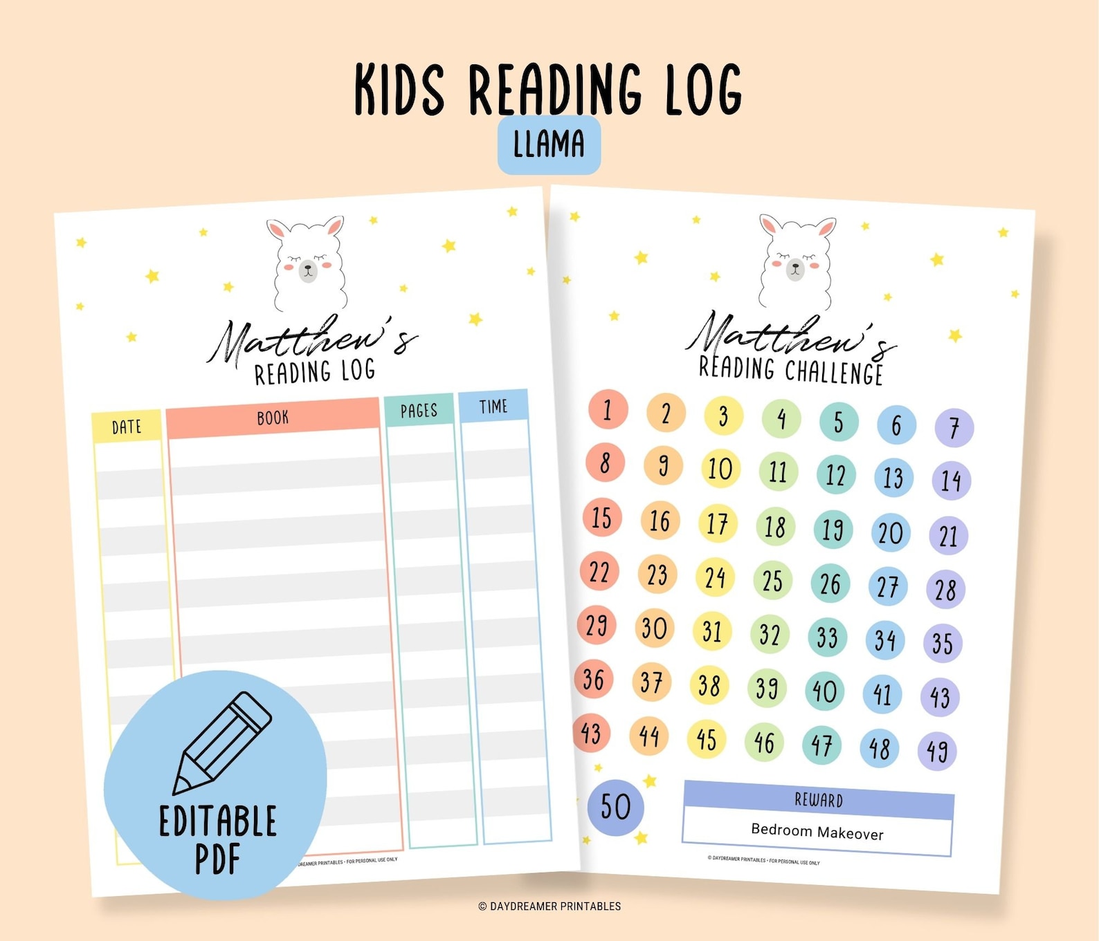 Kids Reading Log Printable, Reading Log for Kids, Reading Chart, Kids ...