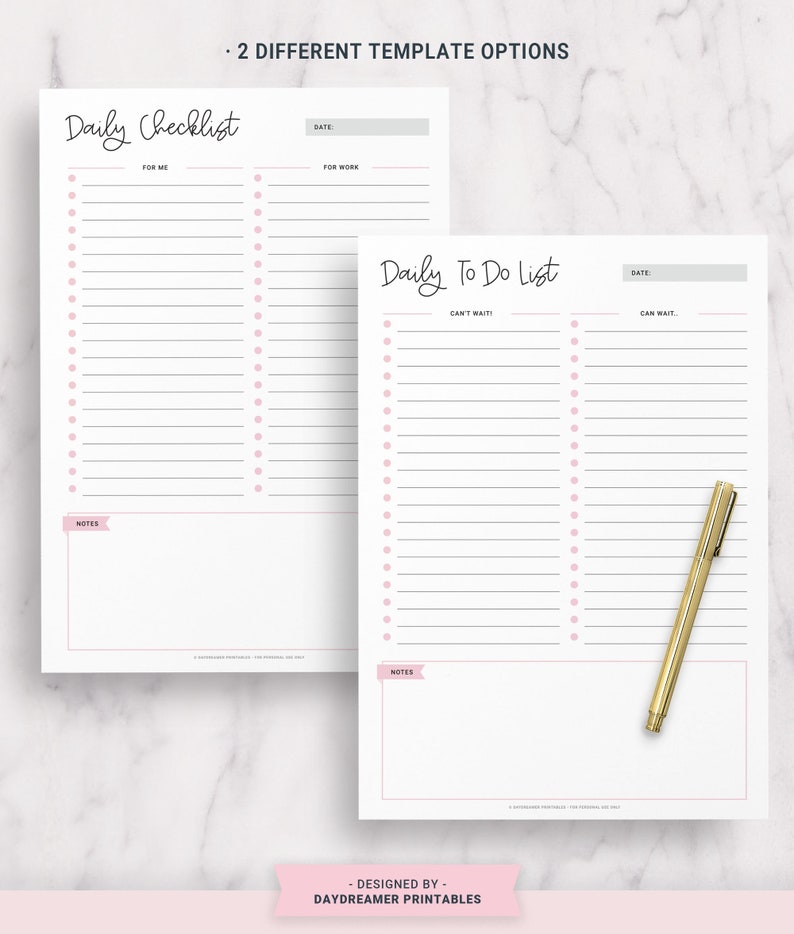 Daily to Do List Printable, Productivity to Do Checklist Printable, to ...