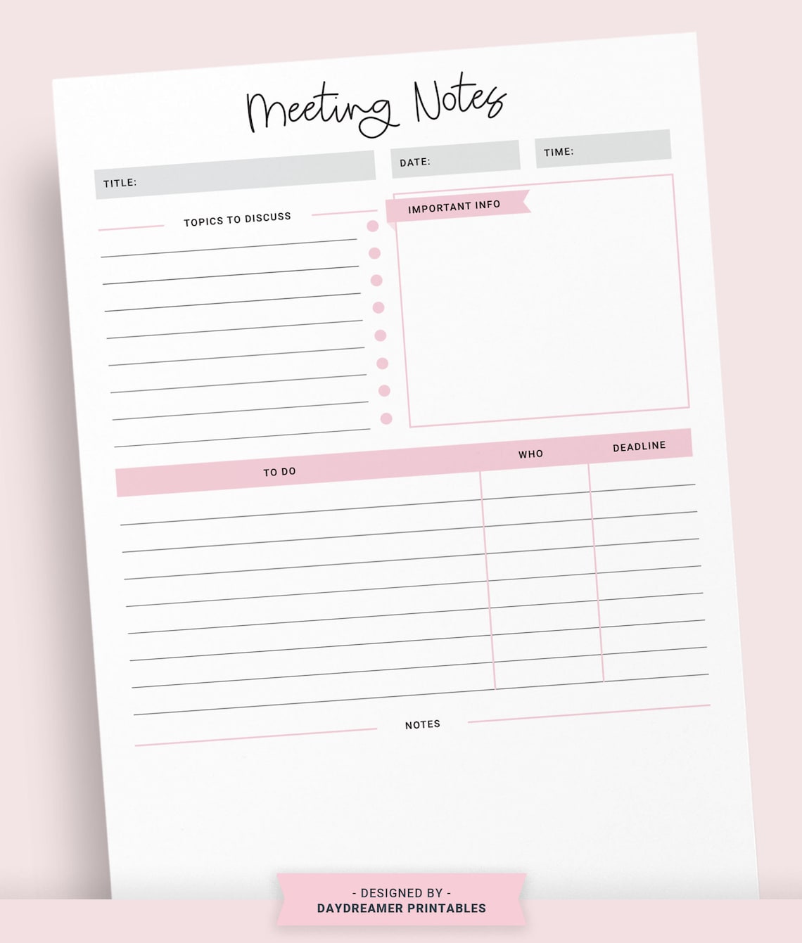 Daily Project Planner, to Do List, Work Planner, Student Project ...