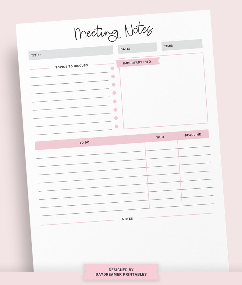 Daily Project Planner, to Do List, Work Planner, Student Project ...