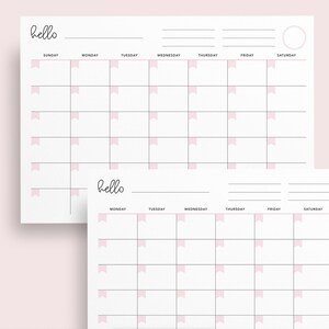 Printable Calendar, Undated Desk Calendar, Wall Calendar Printable ...