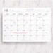 Printable Calendar, Undated Desk Calendar, Wall Calendar Printable ...